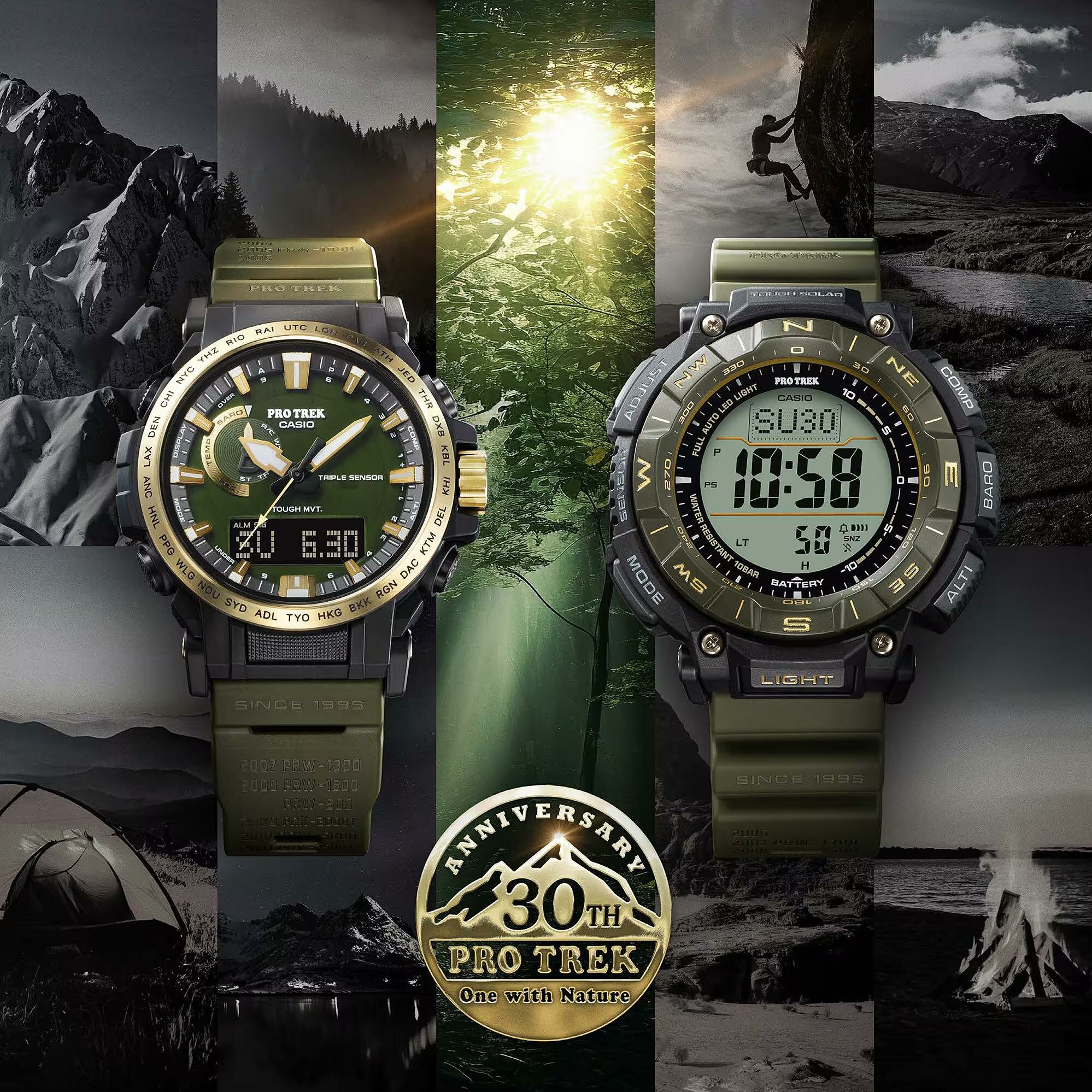 Наручные часы CASIO, зеленый, черный — фото 1