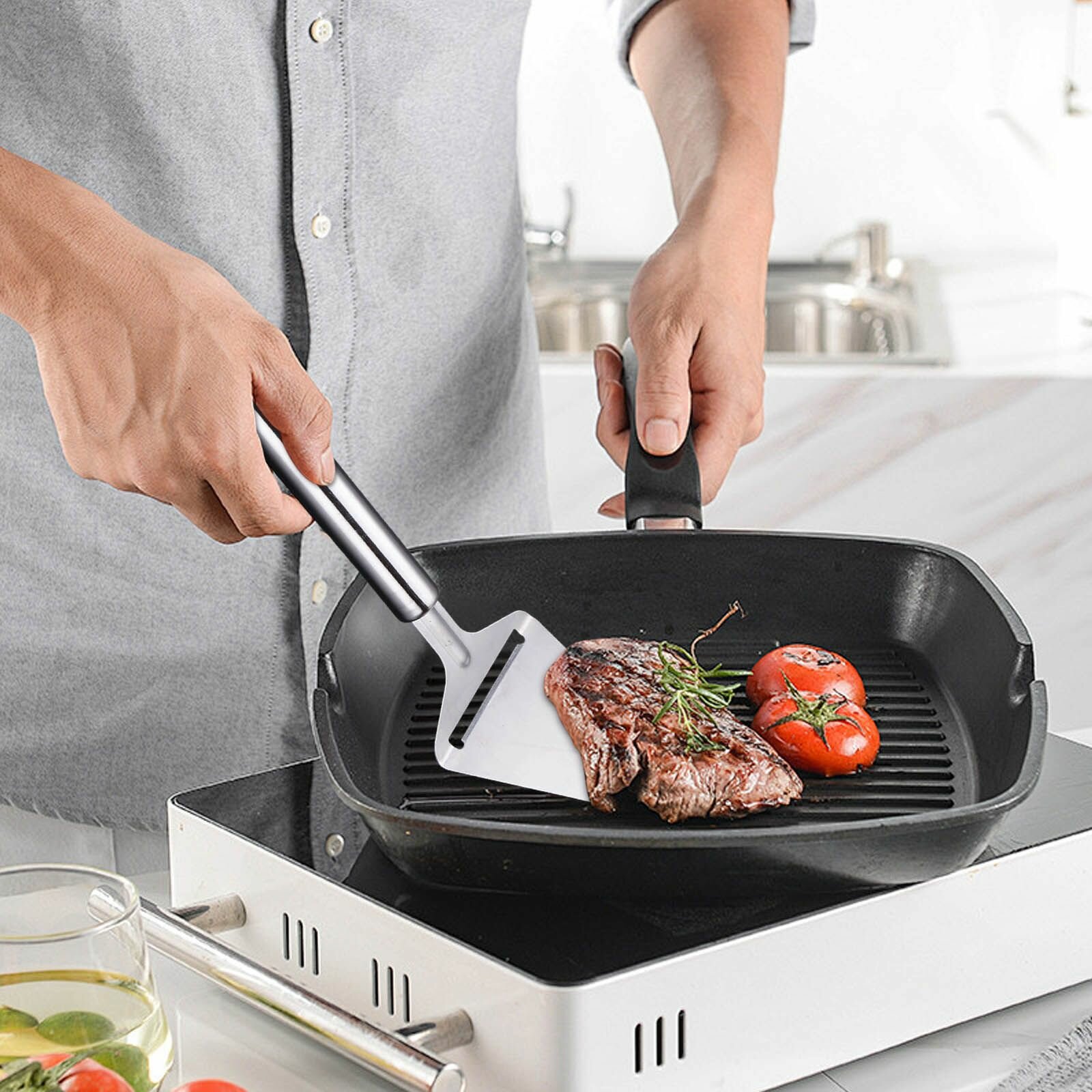 Лопатка для стейка в западном стиле, лопатка для жарки, подходит для сковороды с высокой температурой