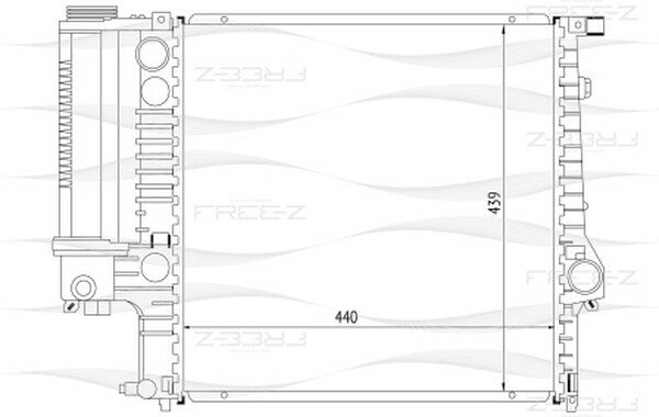Радиатор охлаждения FREE-Z BMW 3(E30, E36) 87-> (KK0118)