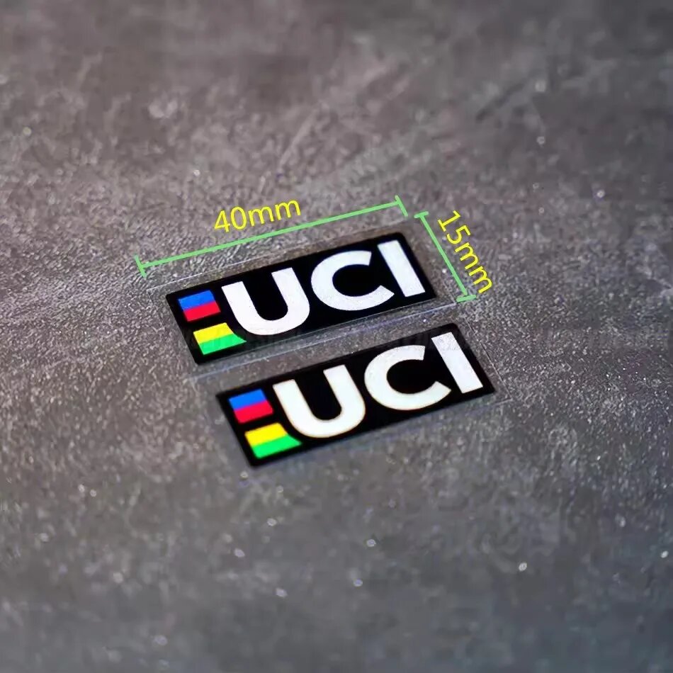 UCI наклейка на велосипед, 2шт, черная, короткая