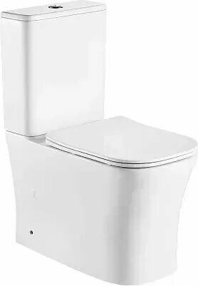 Унитаз-компакт Azario Anteo Square AZ-1218A напольный безободковый с сиденьем микролифт