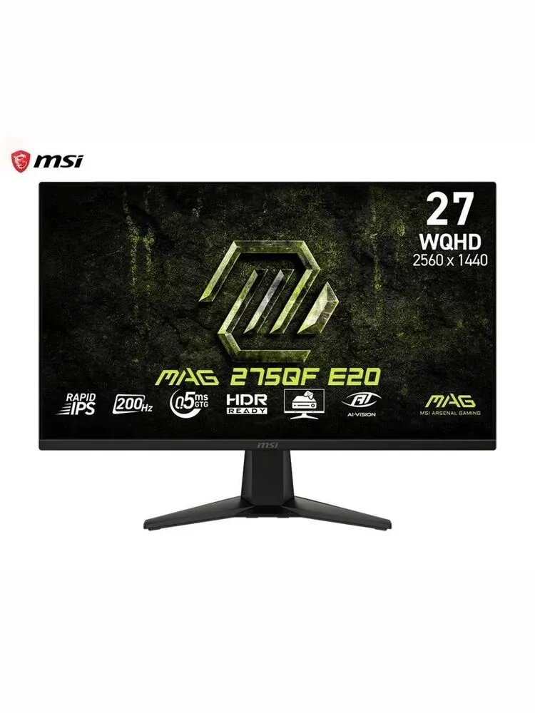 MSI 27" Монитор MSI MAG 275QF E20,2K,200HZ,0.5ms(GTG), черный