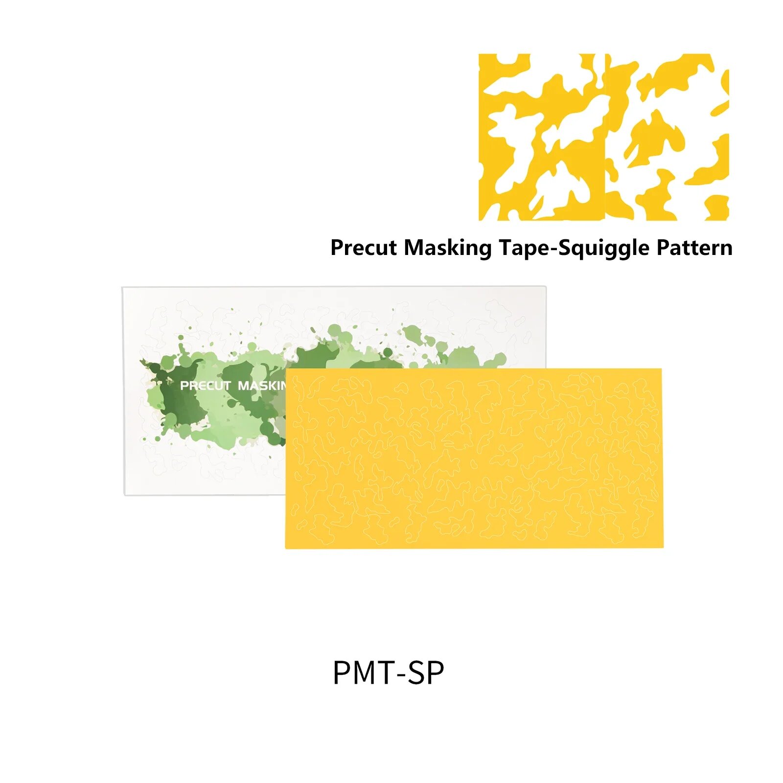 Малярная лента DSPIAE PMT-SP, желтая, squiggle