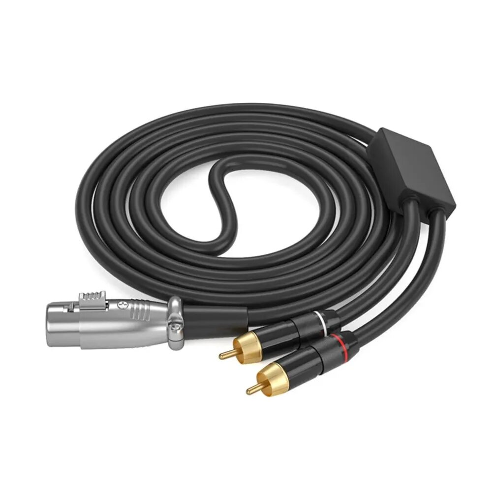 RUISINERY Аудиокабель XLR/RCA, 5 м, черный