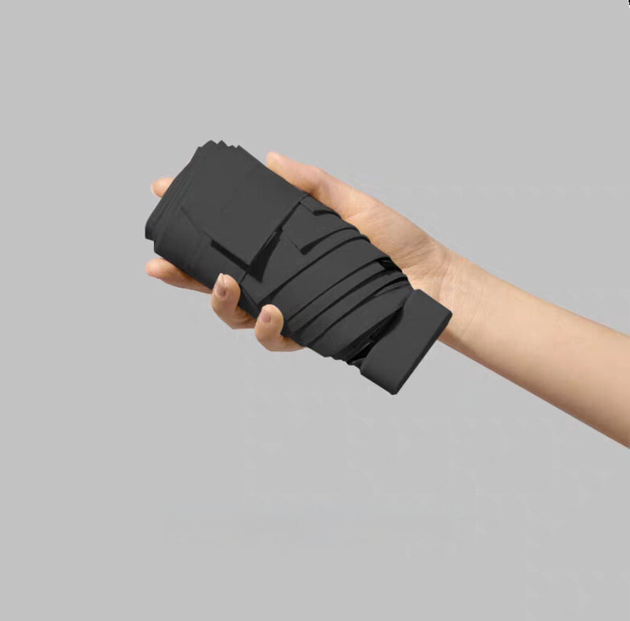 Мини-капсульный зонт портативный солнцезащитный зонт с черным покрытием защита от солнца утолщенный дождевой зонт оптовая продажа с возможностью нанесения логотипа