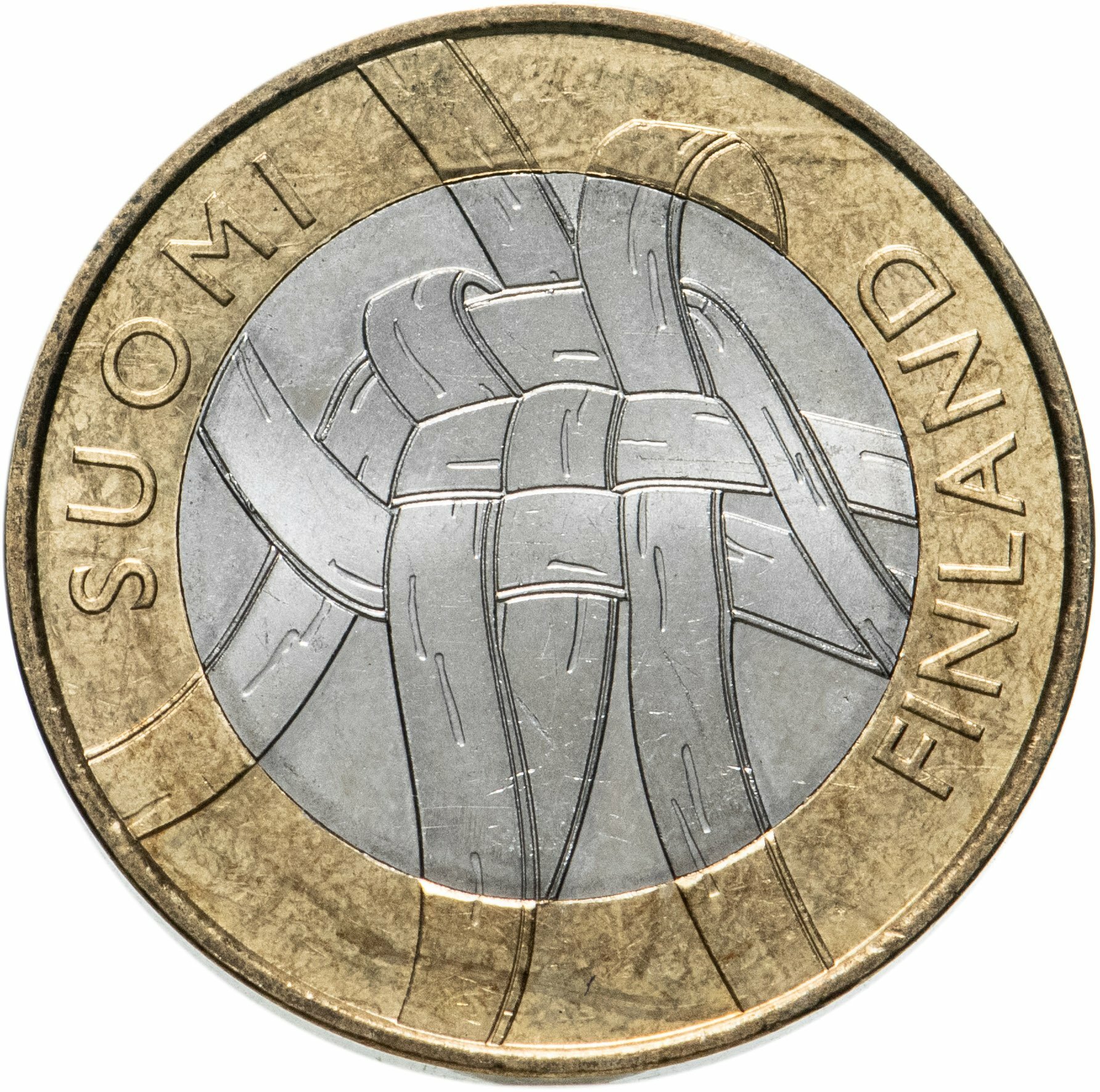 Финляндия 5 евро 2011 "Исторические регионы Финляндии - Карелия", Биметалл, в сохранности UNC