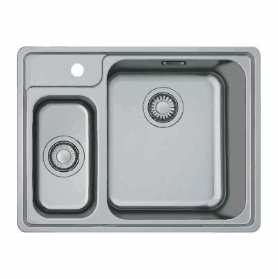 Franke BCX 260 TL мойка для кухни из нержавеющей стали AISI 304, 62,5х48 см, установка на столешницу, в комплекте стоп-вентиль и скрытый перелив