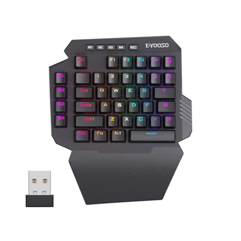 Одноручная механическая клавиатура RGB, клавиатура для программирования макросов, механическая клавиатура для левой