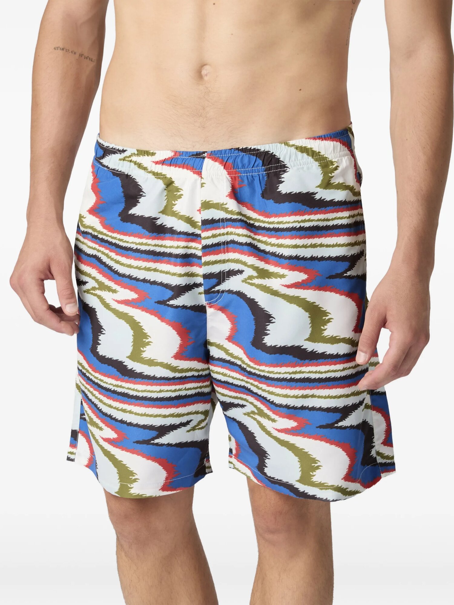 Шорты для плавания Missoni Zigzag-print swim shorts, размер 50, white — фото 1