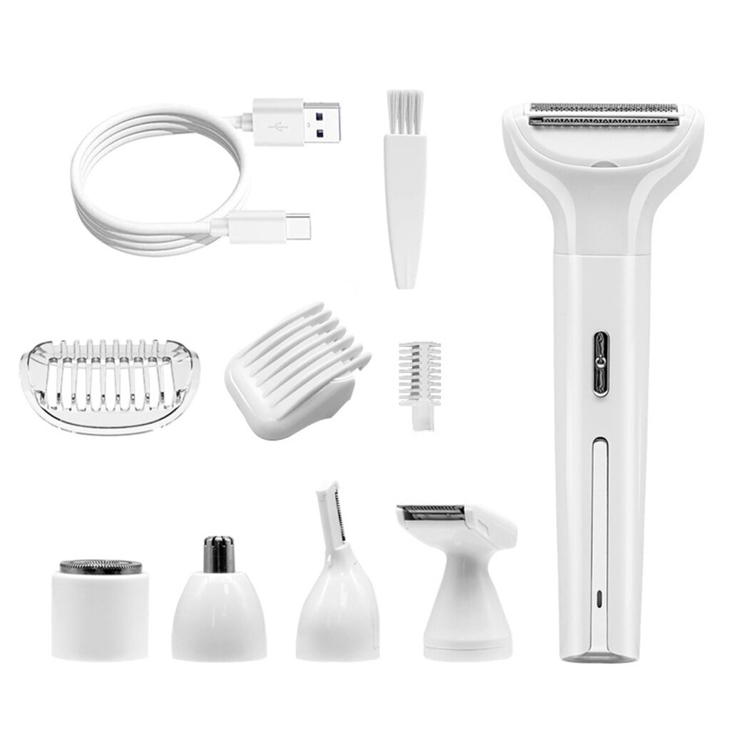 Триммер для Бикини для Женщин 5 в 1 Набор Бритв для Бикини Водонепроницаемый Электрический Razro