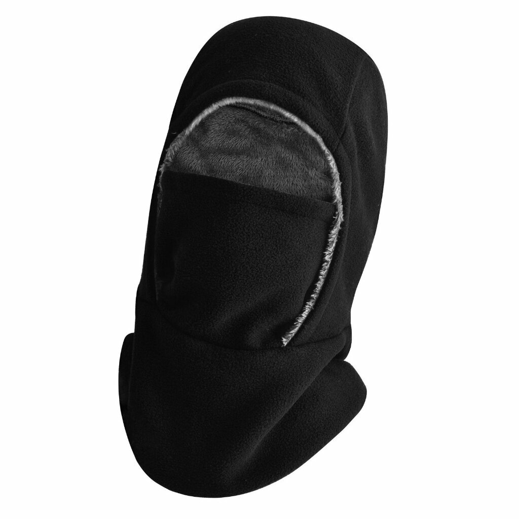 Простая Зимняя Теплая Шапка Для Лица С Капюшоном, Непромокаемый Пуловер С Толстой Флисовой Подкладкой, Шляпа для Активного Отдыха Взрослых Унисекс