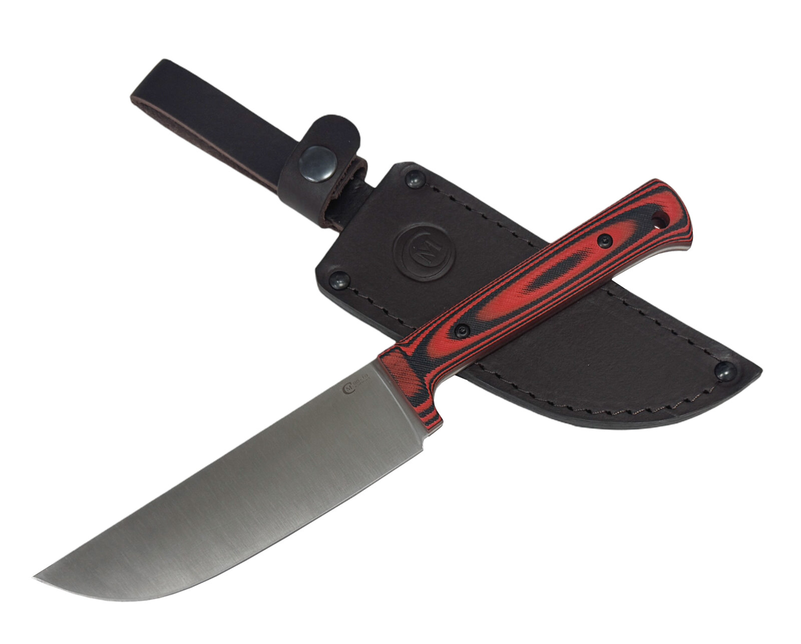 Нож Пчак Узбекский ц. м, сталь 95Х18, рукоять G10 красно-черная