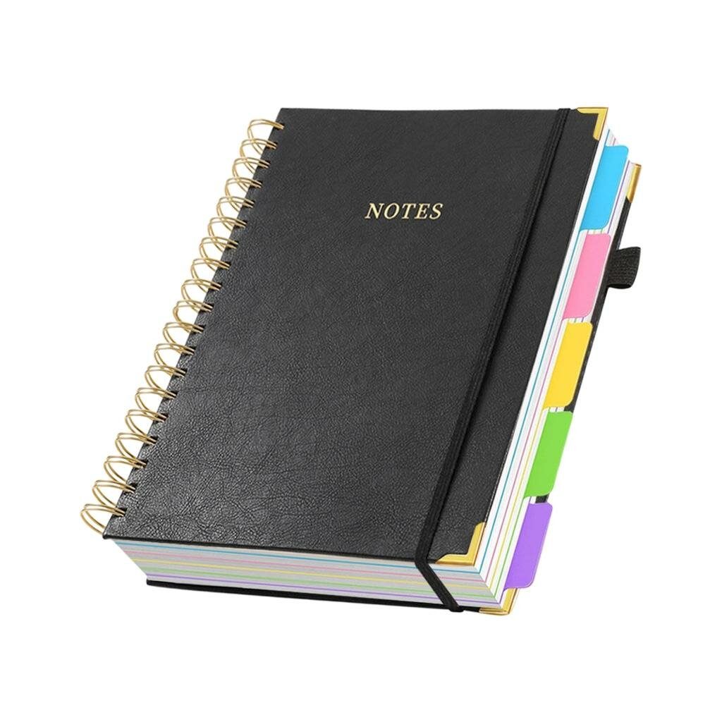 Блокнот с двойной проволочной спиралью, 300 листов, Черный