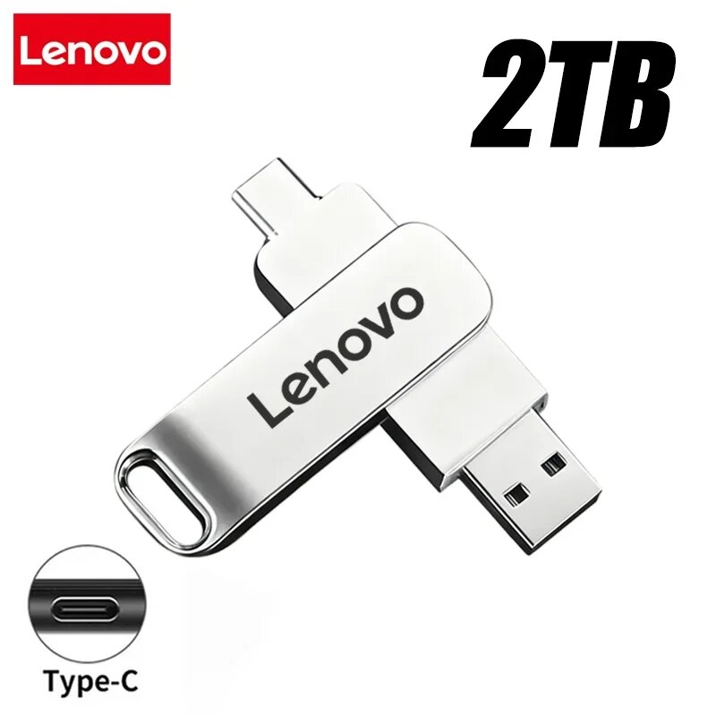 16 ТБ USB 3.2 флэш-накопитель металлический высокоскоростной флэш-накопитель 8 ТБ 4 ТБ водонепроницаемый USB-накопитель Type-C для компьютерных устройств Grey 2TB