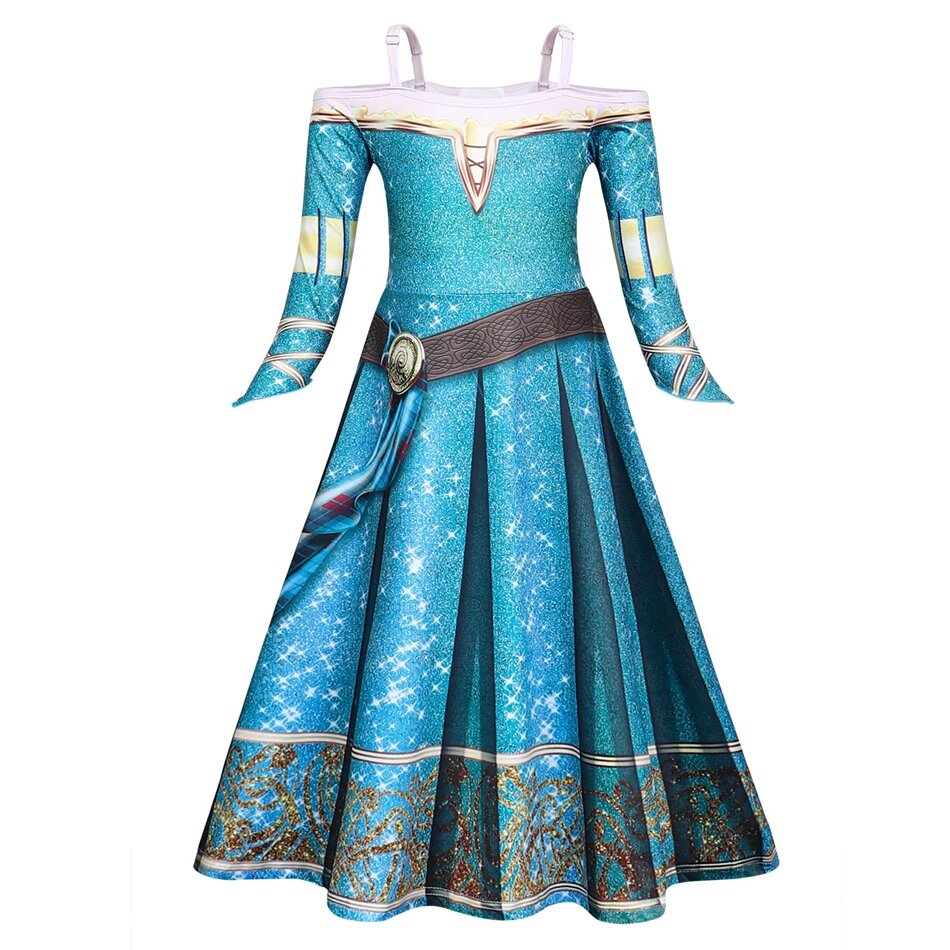 Косплей платье Merida оllobebe для девочек 2-10 лет 7-8T (Tag 130), Merida Dress A