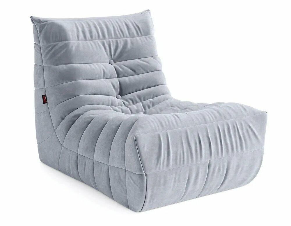 Gliver Кресло-мешок, Микровелюр, Размер XXL, светло-серый