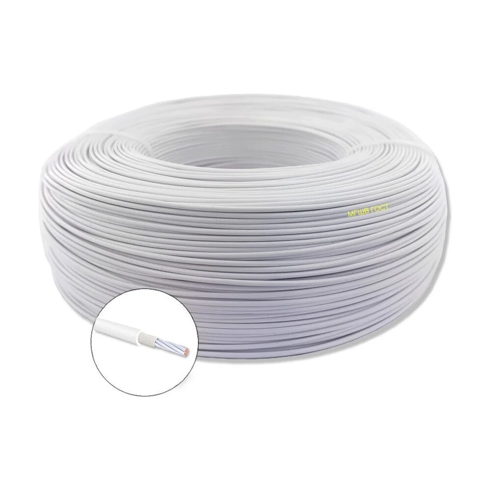 Провод монтажный буревестник мгшв 1x0.35 мм2 белый, 20м BOZ480196L20