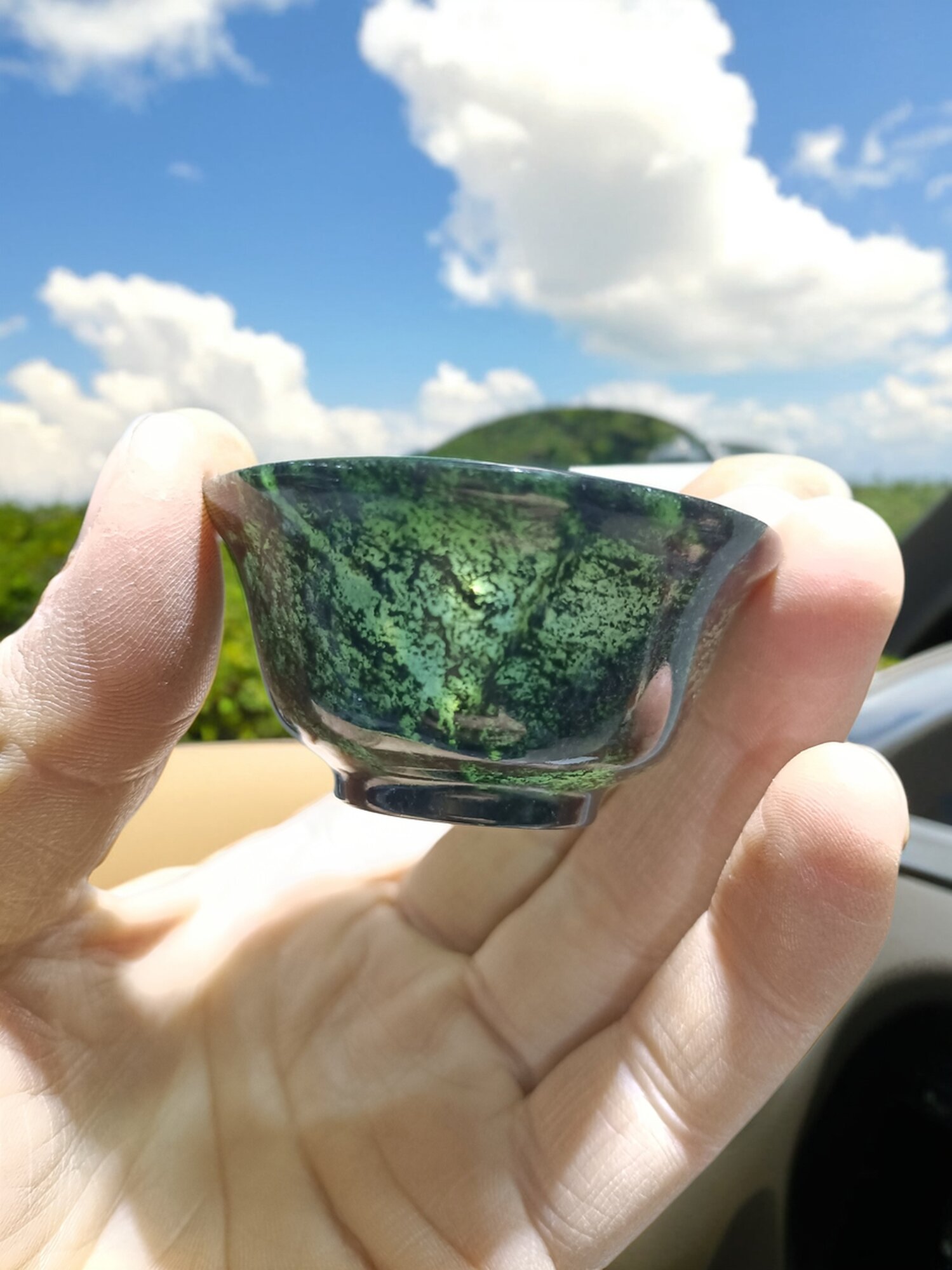 Чаша для чая Jiuquan, светящаяся в темноте, из натурального нефрита Цилиан, ганьсуская специальность, большая чайная