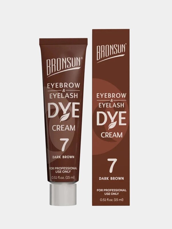 Крем-краска для бровей и ресниц Innovator Cosmetics BRONSUN, темно-коричневый, 15 мл