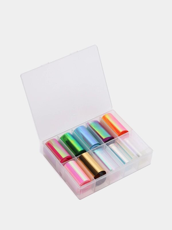 Набор стеклянной фольги, битое стекло, для дизайна ногтей