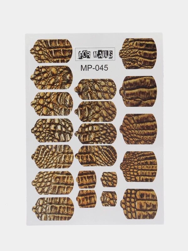 Наклейки плёнки для ногтей змеиный принт, MP045, для маникюра и педикюра