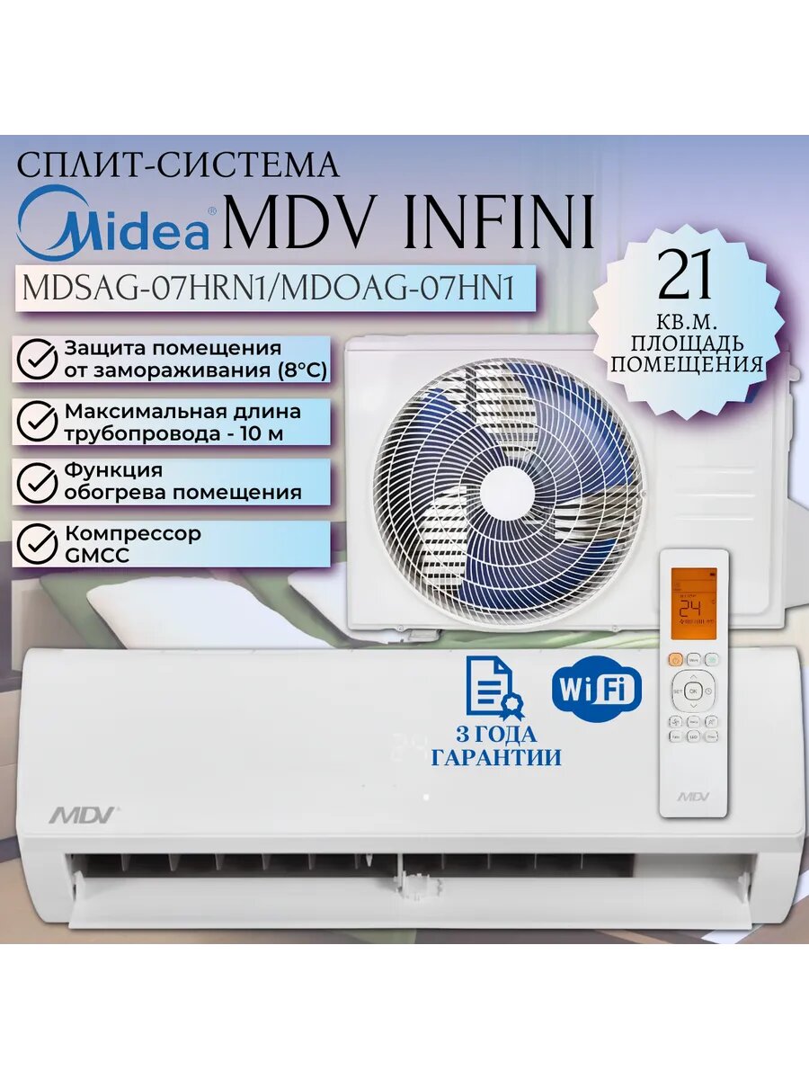 Сплит-система INFINI MDSAG-07HRN1/MDOAG-07HN1