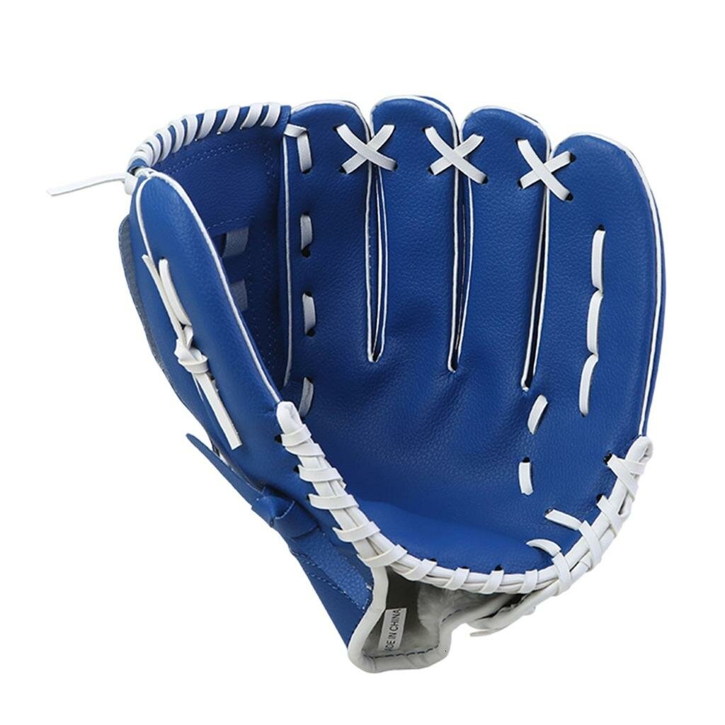Бейсбольная перчатка для левой руки, Синий - 9,5-дюймовый малыш