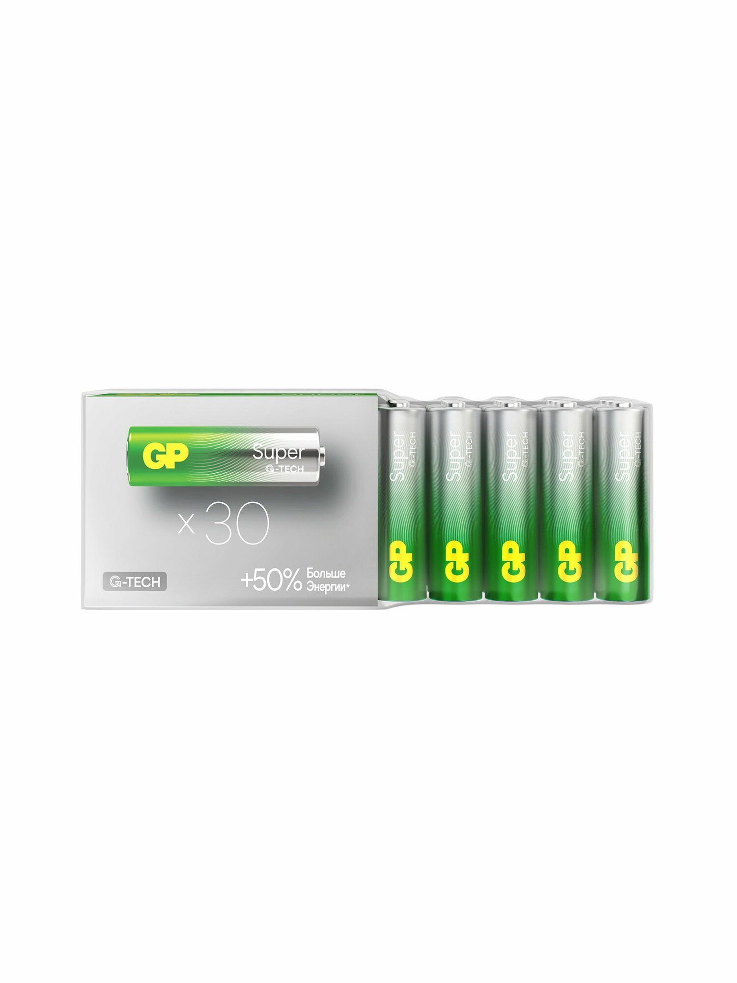 Батарейка алкалиновая Super Alkaline G-Tech, AAA, LR03-30BOX, 1.5 В, набор, 30 шт.