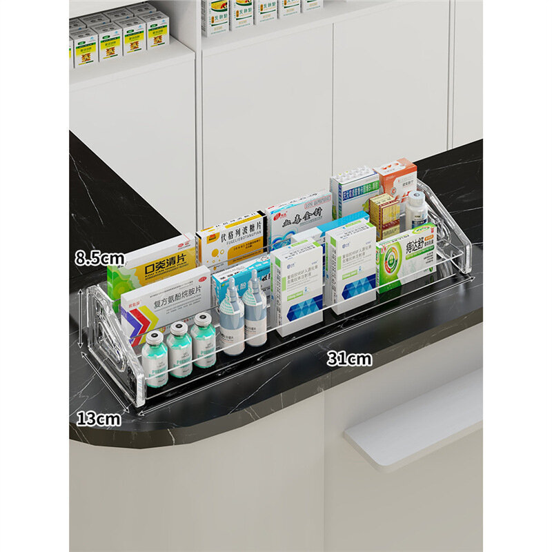 Стеллаж для лекарств, настольный аптечный стеллаж для хранения лекарственных флаконов, аптечный стеллаж для хранения лекарств, полка для аптечного прилавка