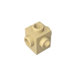Пластиковые блоки GOBRICKS 1x1 Tan(031) бежевый