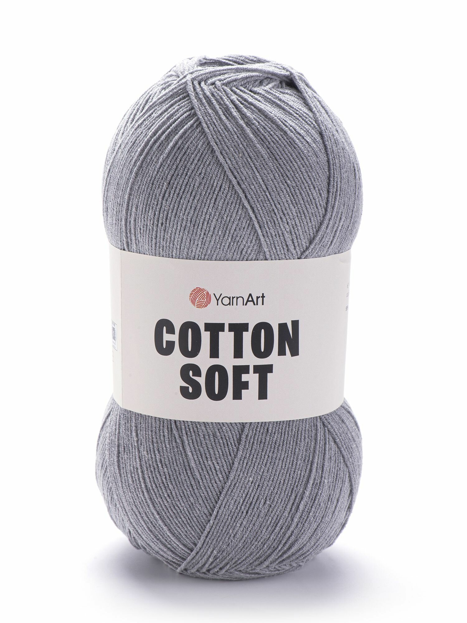 Пряжа Cotton Soft YarnArt, св. серый - 46, 55% хлопок, 45% акрил, 5 мотков, 100 г, 600 м.