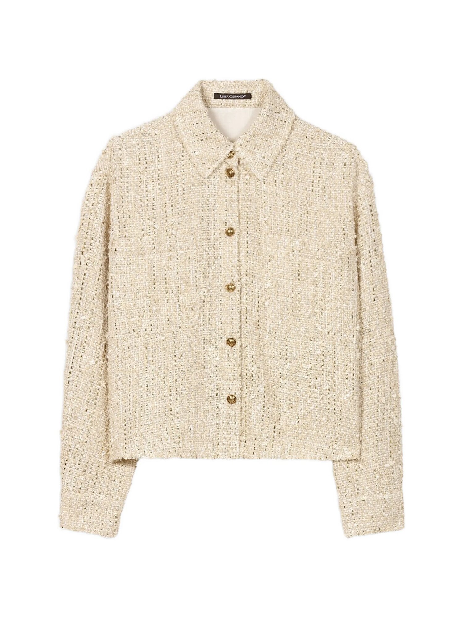 Рубашка Buttoned tweed overshirt
