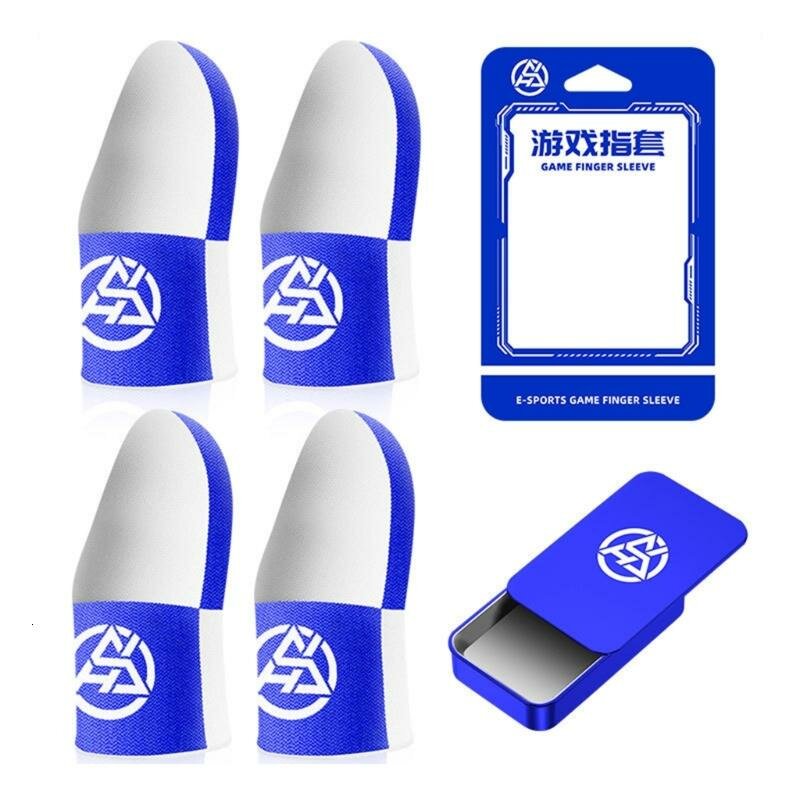 Тактильные игровые накладки на пальцы от пота, Белый и голубой