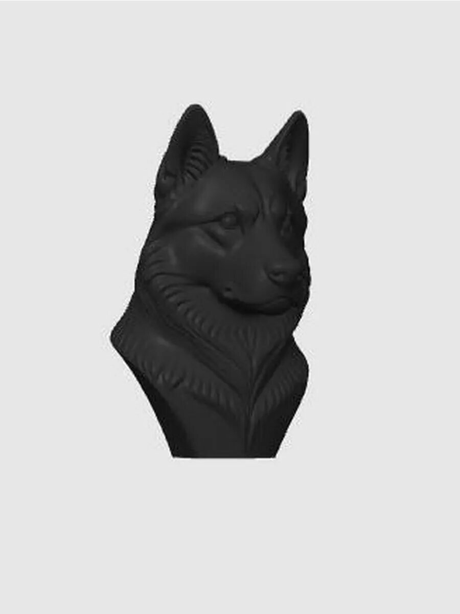 Статуэтка собаки-сибирская хаски (10см, черный)