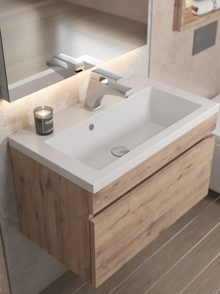 Раковина для ванной Uperwood Eva 57,5х47,5х14 см белая