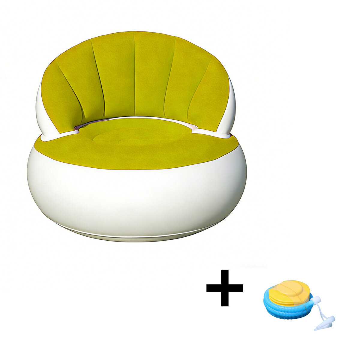 Новый надувной диван для улицы, одиночный кемпинговый надувной диван, утолщенный, с флокированием, складной ленивый реклайнер