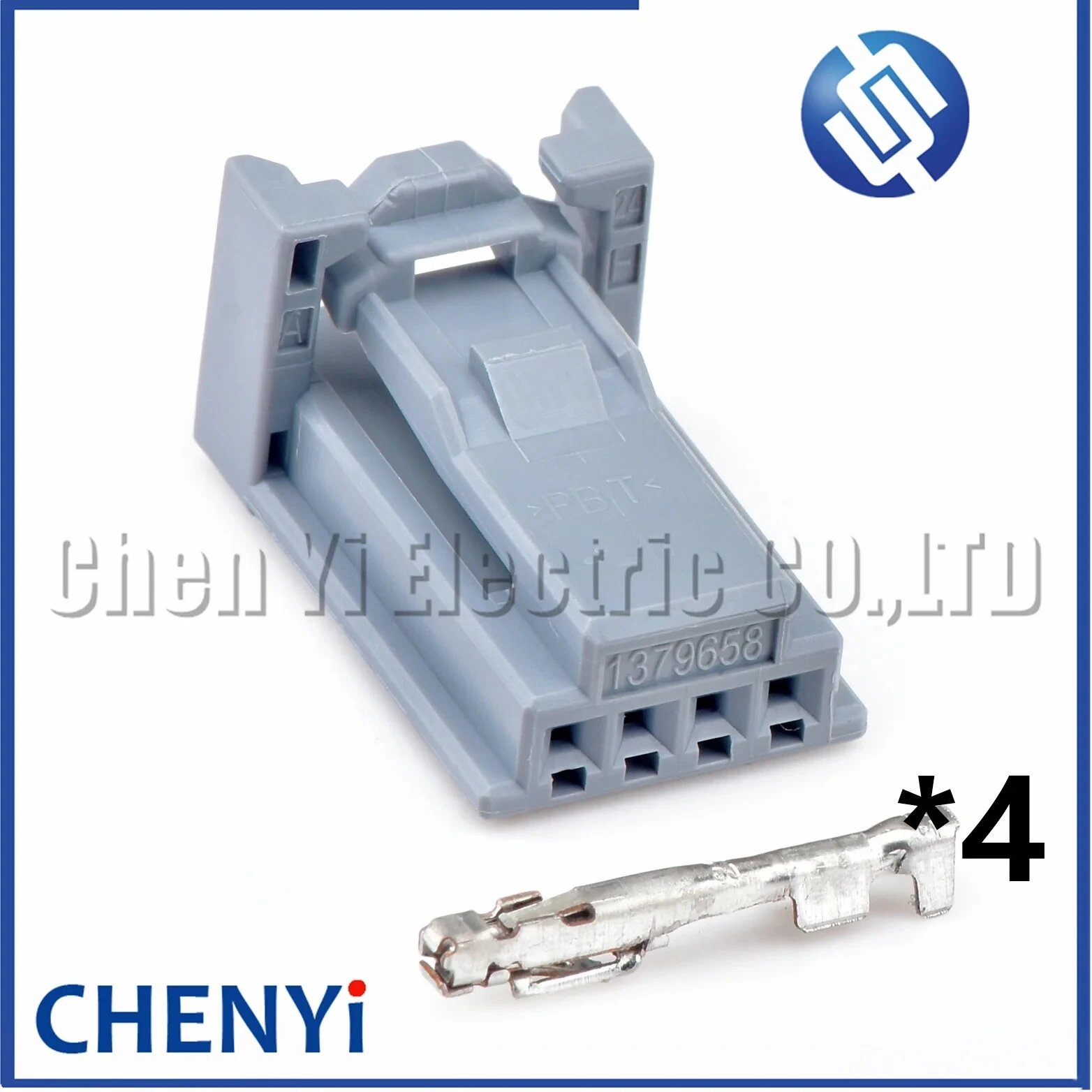 Автомобильный разъем "папа" 4-pin, 1379658, female with Pin