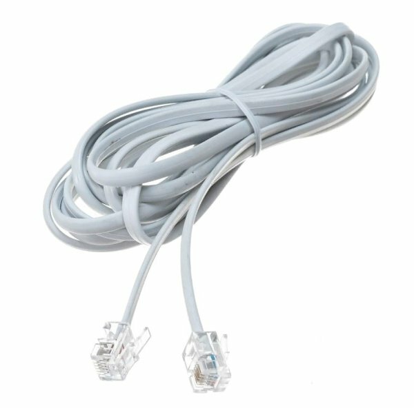 Телефонный шнур-удлинитель RJ-11(6P-4C), 3 метра, белый REXANT