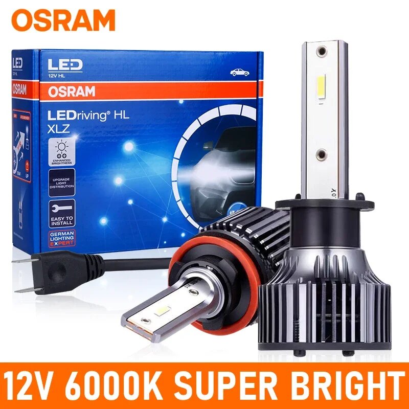 OSRAM Original H1 H11 H8 Led H4 H7 Автомобильная лампа для фар 9005/HB3 9006/HB4 9012 HIR2 Автоматическая противотуманная фара 6000K Холодный белый Универсальная лампа