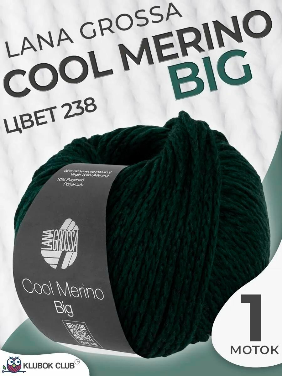 Пряжа для вязания Lana Grossa Cool Merino Big шнурок, цвет 238, 1 моток