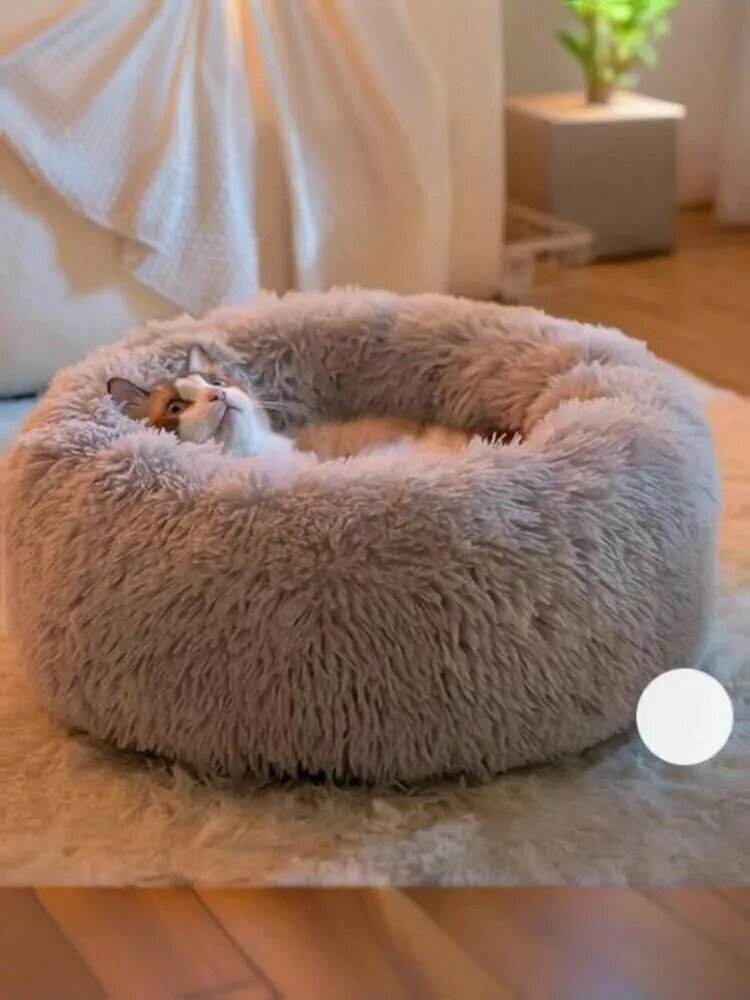 Подстилка для домашних кошек зимняя теплая с длинным ворсом, устойчивая к загрязнениям