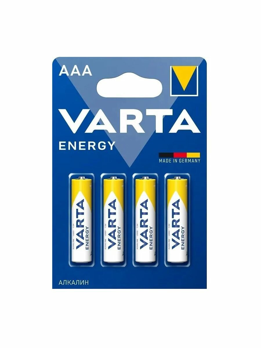 Батарейка (4шт) щелочная VARTA LR03 AAA Energy 1.5В