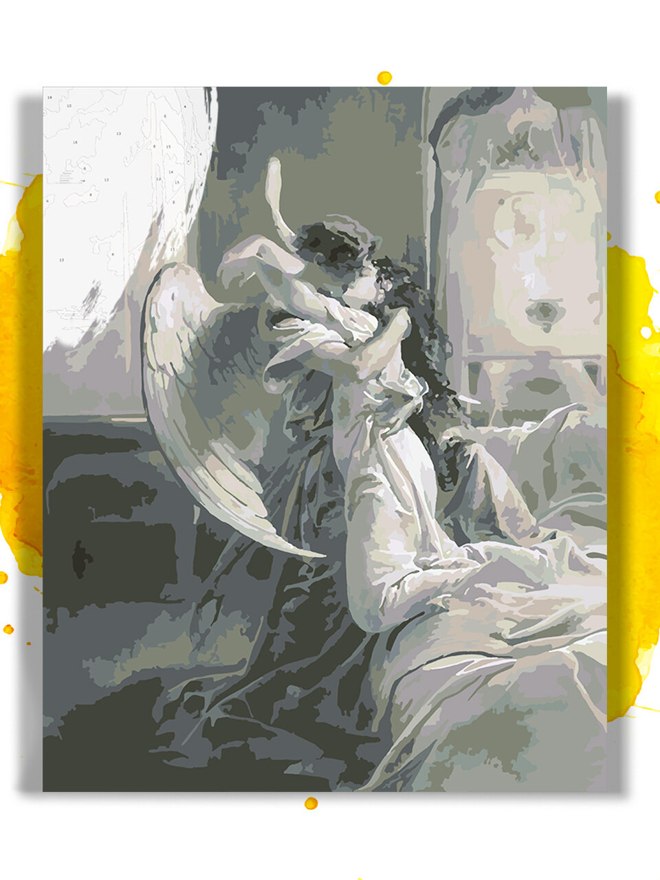 Картина по номерам на холсте Михай Зичи - Поцелуй, 40 х 50 см