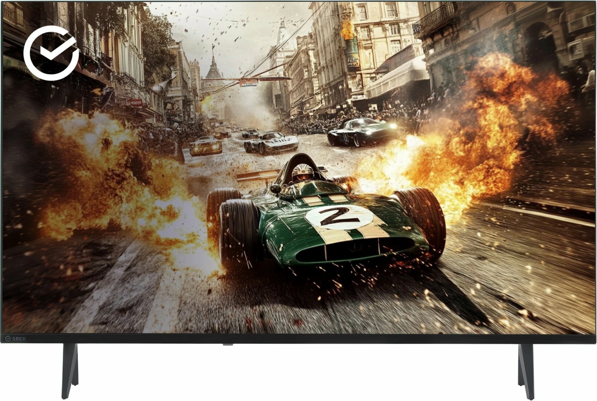 43" (108 см) Телевизор Sber SDX-43F2139, серый (Direct LED, FullHD, Wi-Fi, 60 Гц, Салют ТВ)