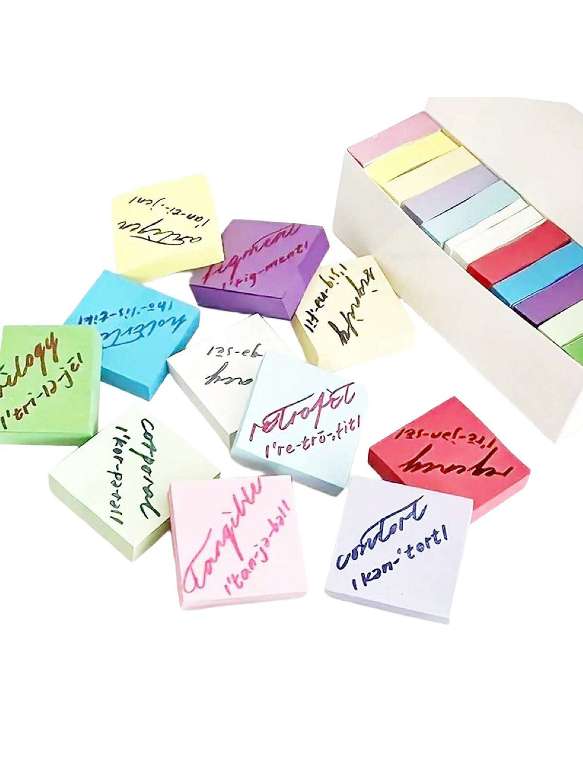 1 комплект из 11 книг, студенческих стикеров, цветных заметок для расклейки