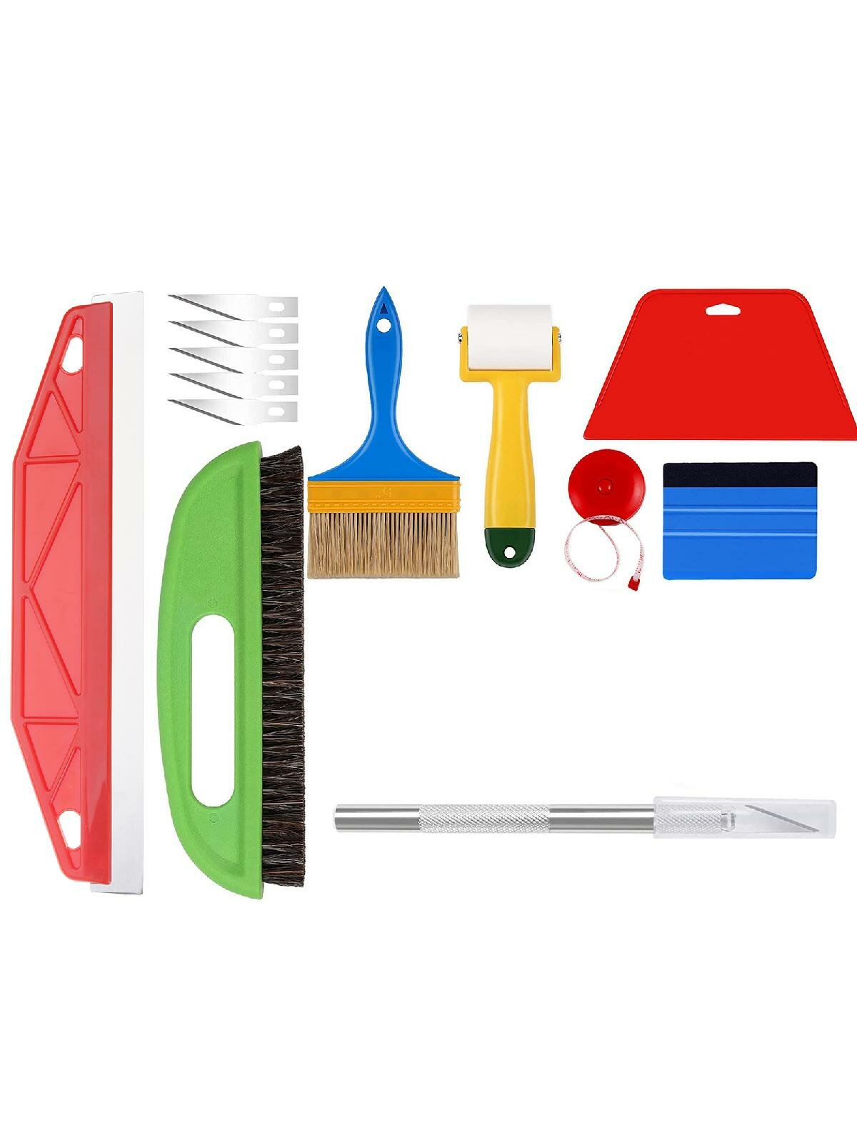Набор из 7 частей, набор инструментов для нанесения штукатурных наклеек для маляра из ткани на стены