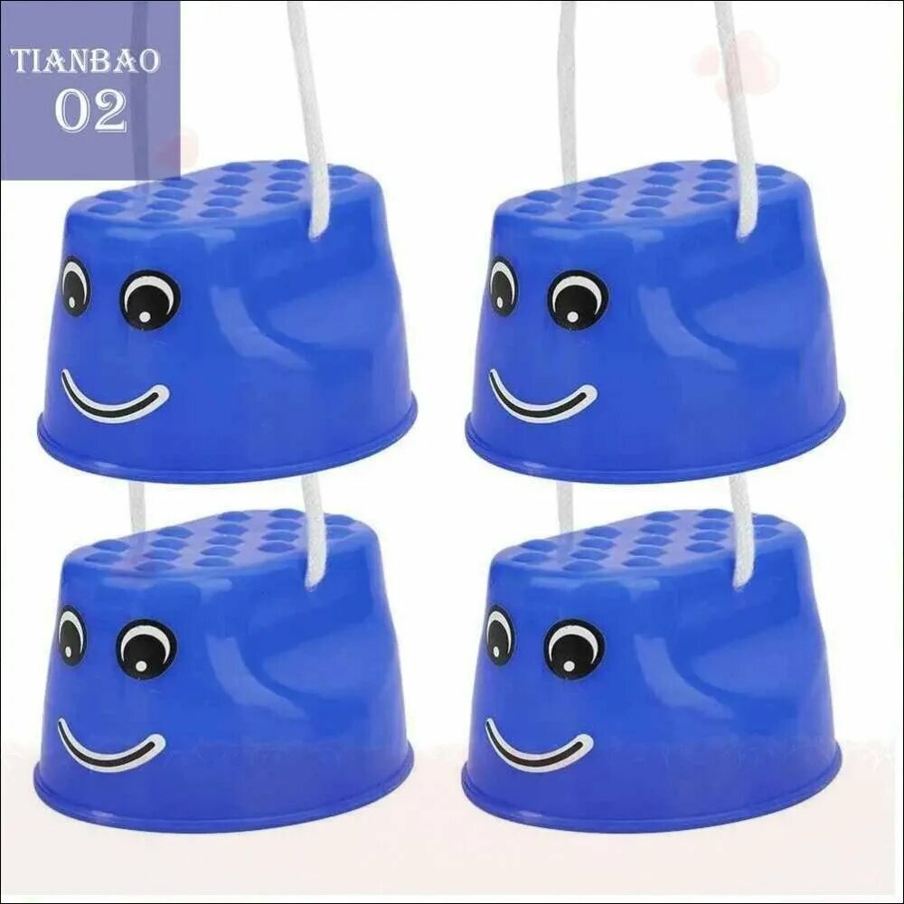 2 пары детского тренировочного оборудования, утолщенные ходули, обувь для детей, балансирующие ноги, прогулочная игрушка, синяя