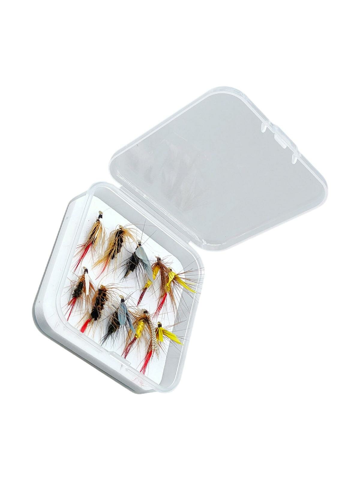 10 шт, Luya fly fishing fly bait поддельная приманка для ловли нахлыстом