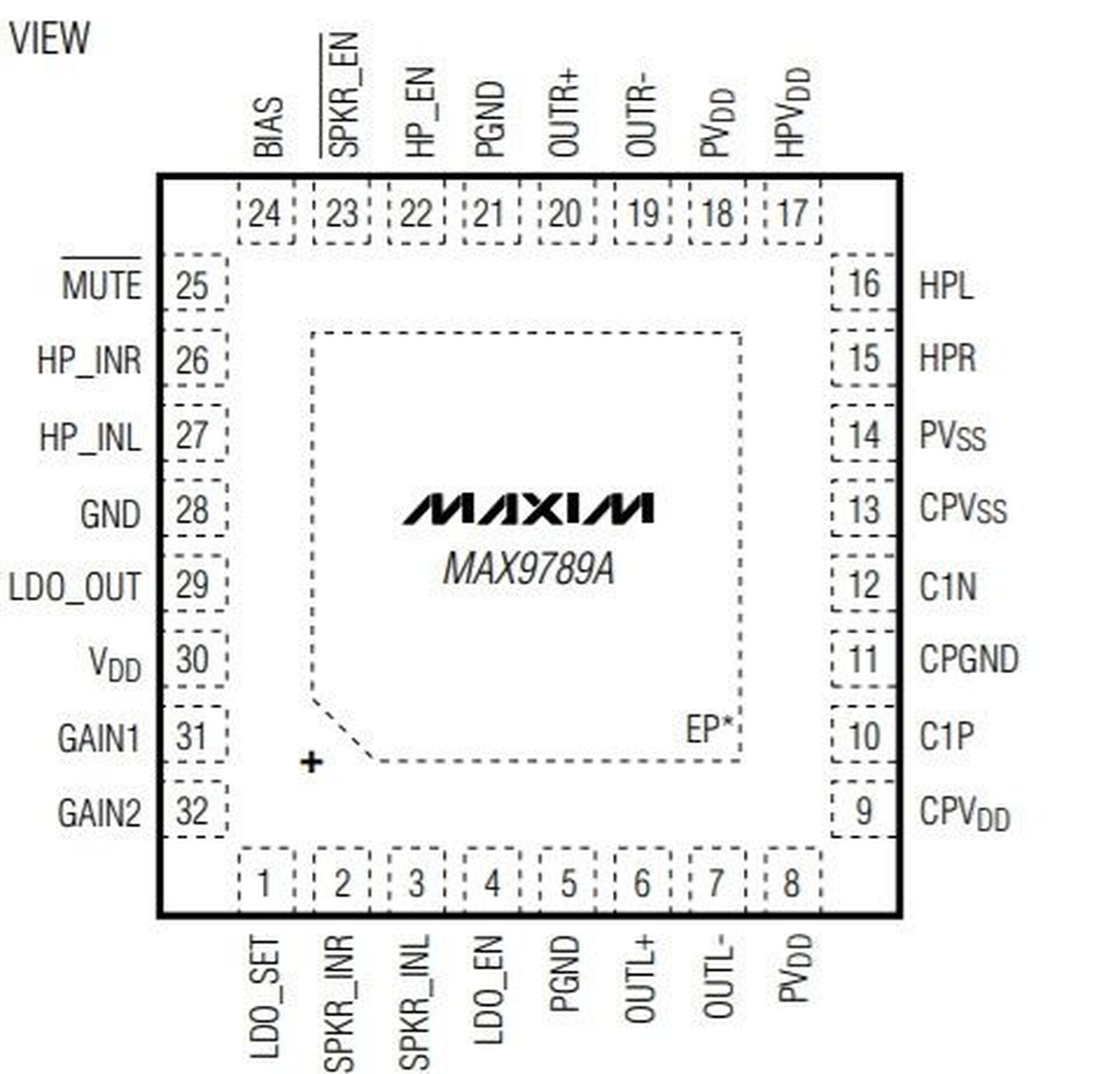Микросхема MAX9789A