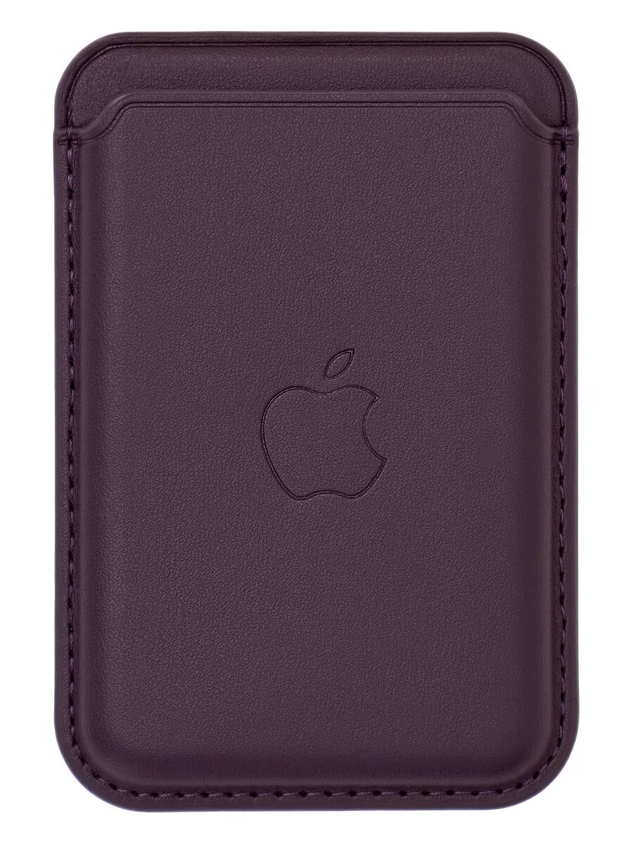 Картхолдер-кошелек MagSafe Leather, для iPhone, магнитный, ударопрочный, кожаный, бордовый